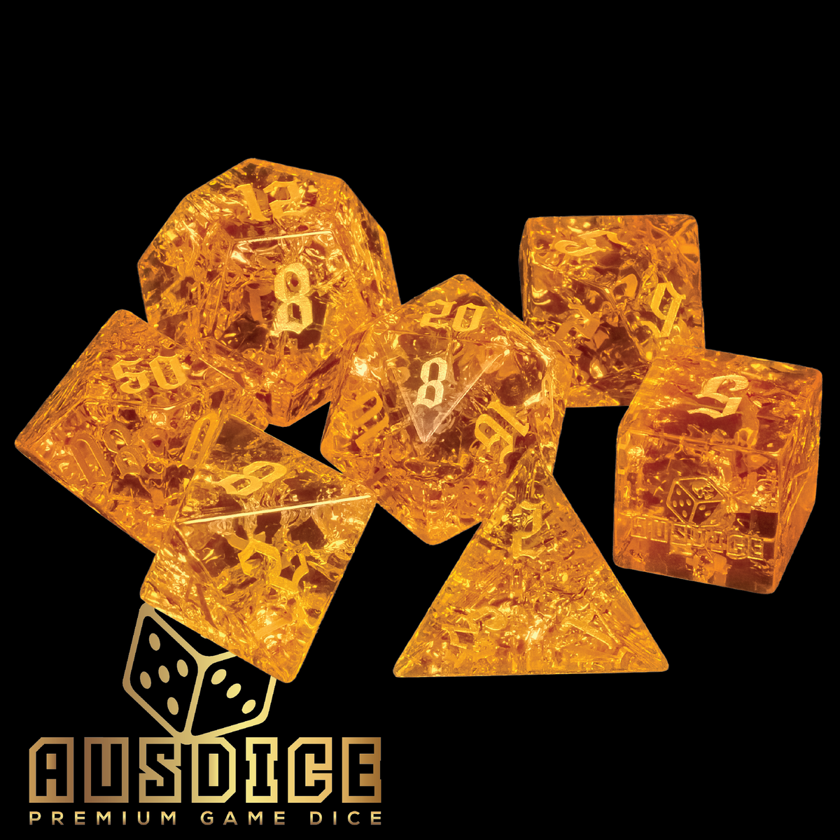 Flame Polyhedral Dice Set – Ausdice