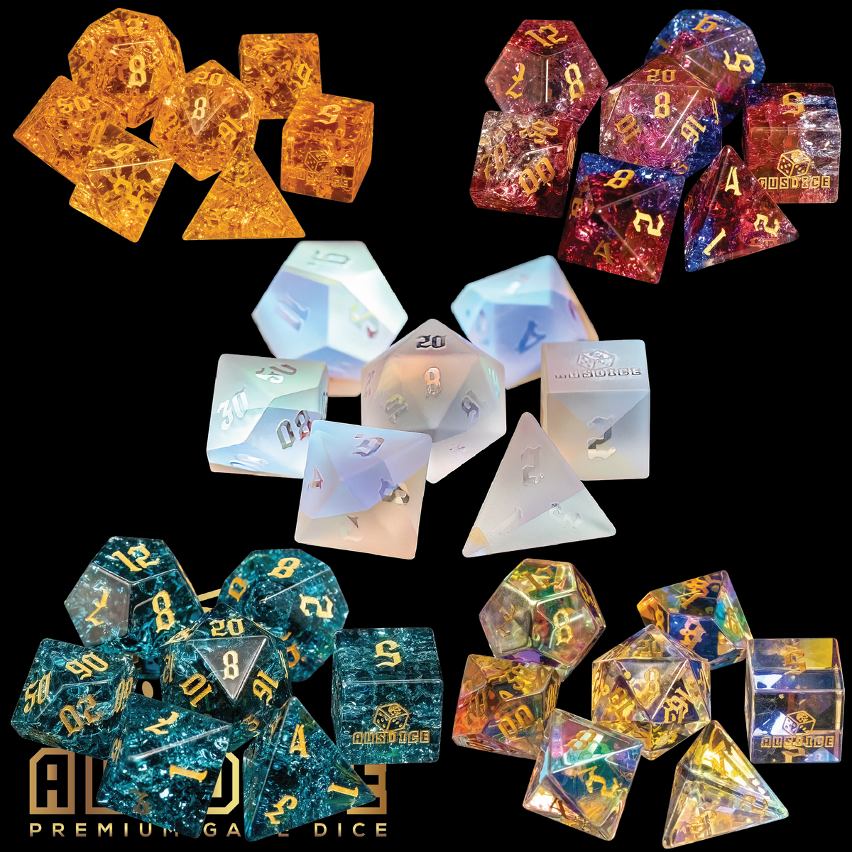 Luxury Super Saver - 5 x Glass Dice Sets – Ausdice