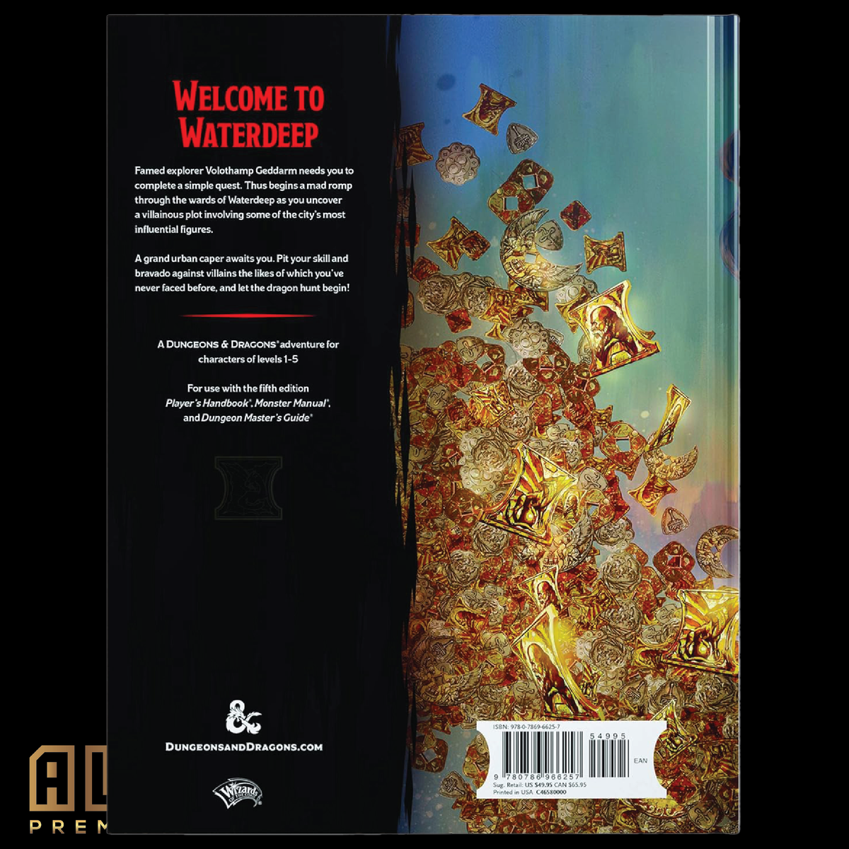 D&D Waterdeep: Dragon Heist Hardcover Book – Ausdice