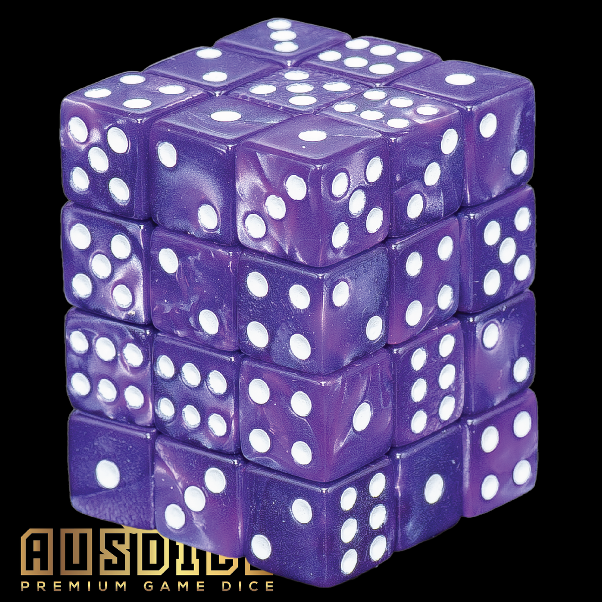 Ausdice D6 12mm Void Purple 36-Dice Set