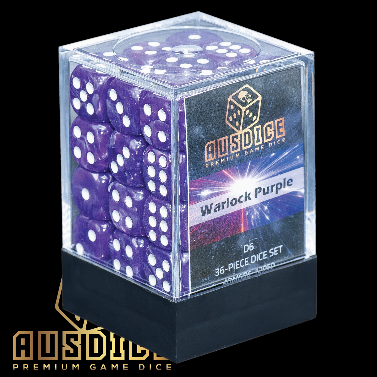 Ausdice D6 12mm Warlock Purple 36-Dice Set